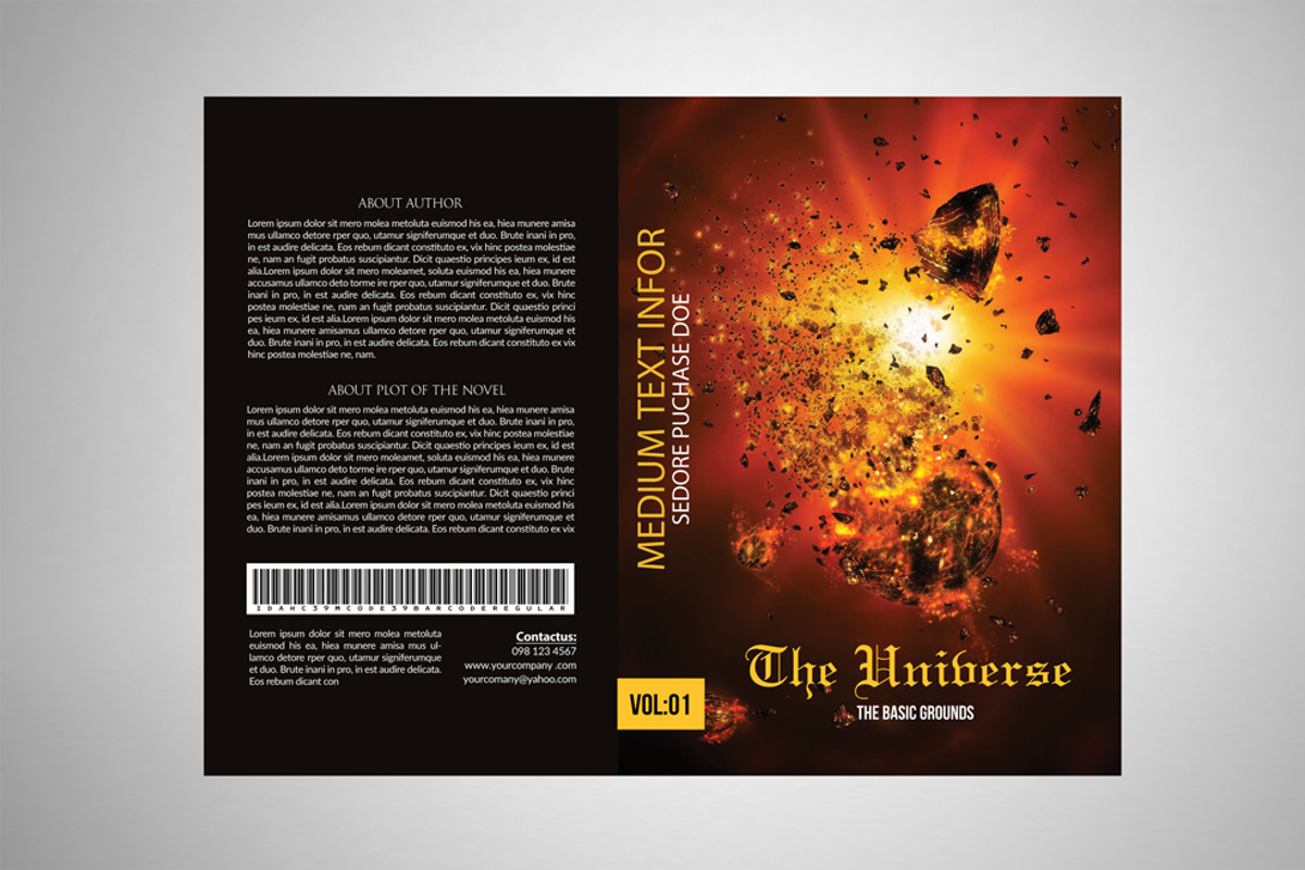 Universe Book Cover Print Template, a Stationery Template by Psd Templates