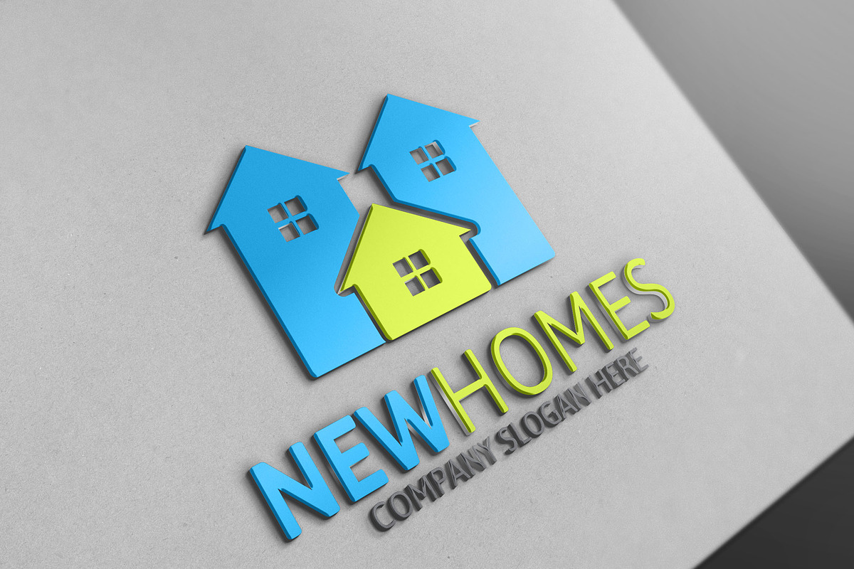 New Homes Logo, a Branding & Logo Template by Josuf Media