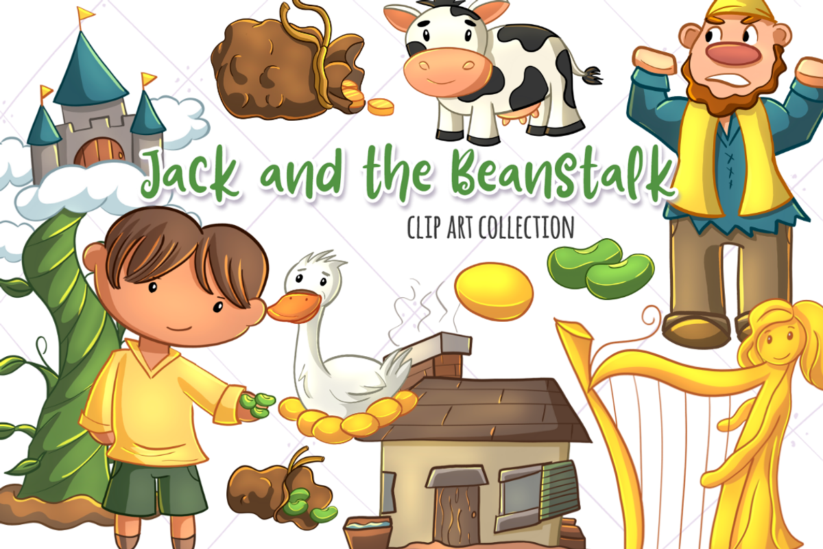 Jack and the Beanstalk Clip Art, an Illustration by Keepin' It Kawaii ...