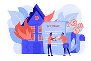 Fire insurance concept vector, a Work Illustration by Visual Generation