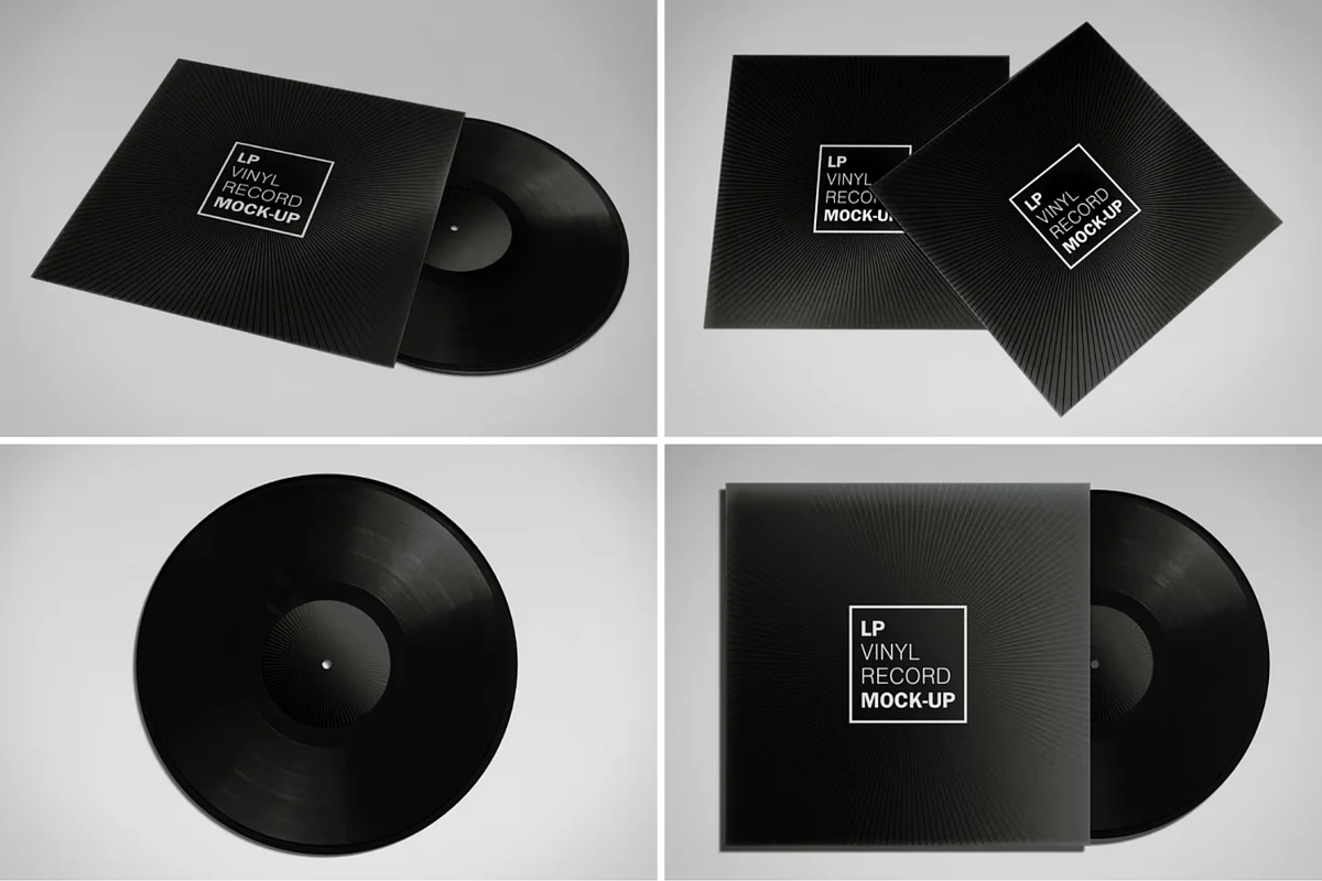 Vinyl Record Album Mock-Up, a Packaging Mockup by BLISS DESIGN
