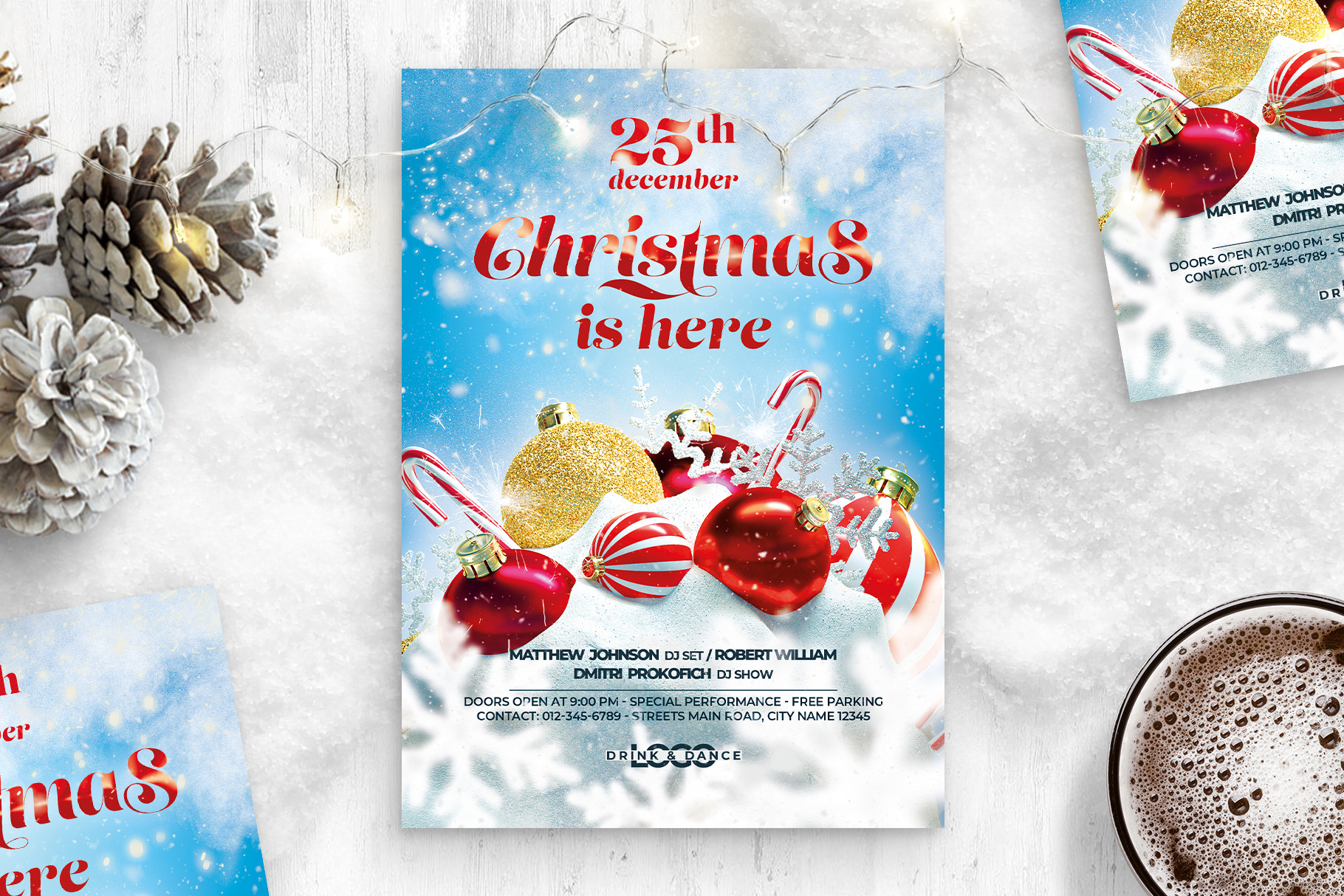 Christmas Flyer Template, a Flyer Template by BrandPacks
