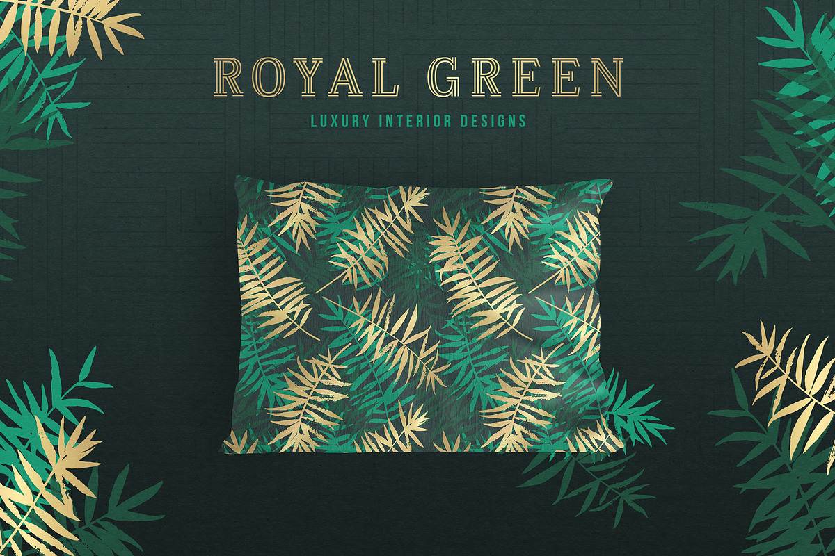 Royal Green Patterns Collection, a Pattern Graphic by The Paper Town