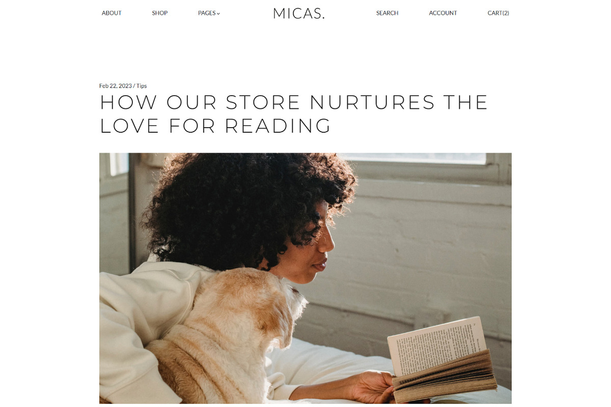 Micas – Bookstore Website Template, a HTML Template by TemplatesJungle