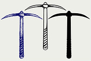 Pickaxe SVG, an Outline Icon by LineworkStock