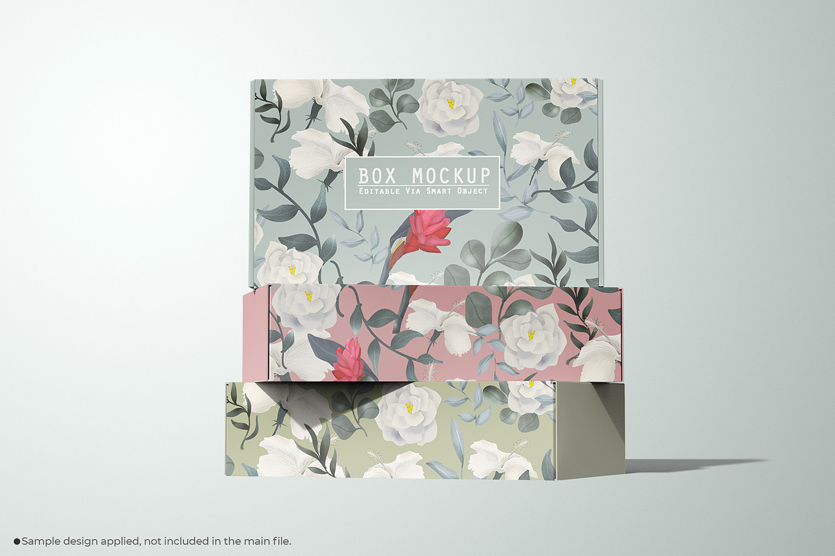 Rectangular Mailing Box Mockup