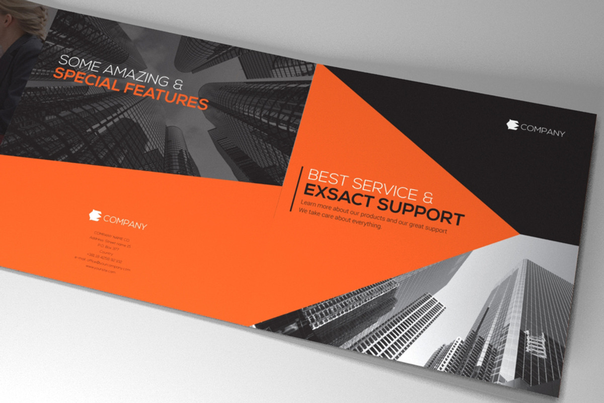 Indesign Brochure red-black theme, a Brochure Template by RudanStudio