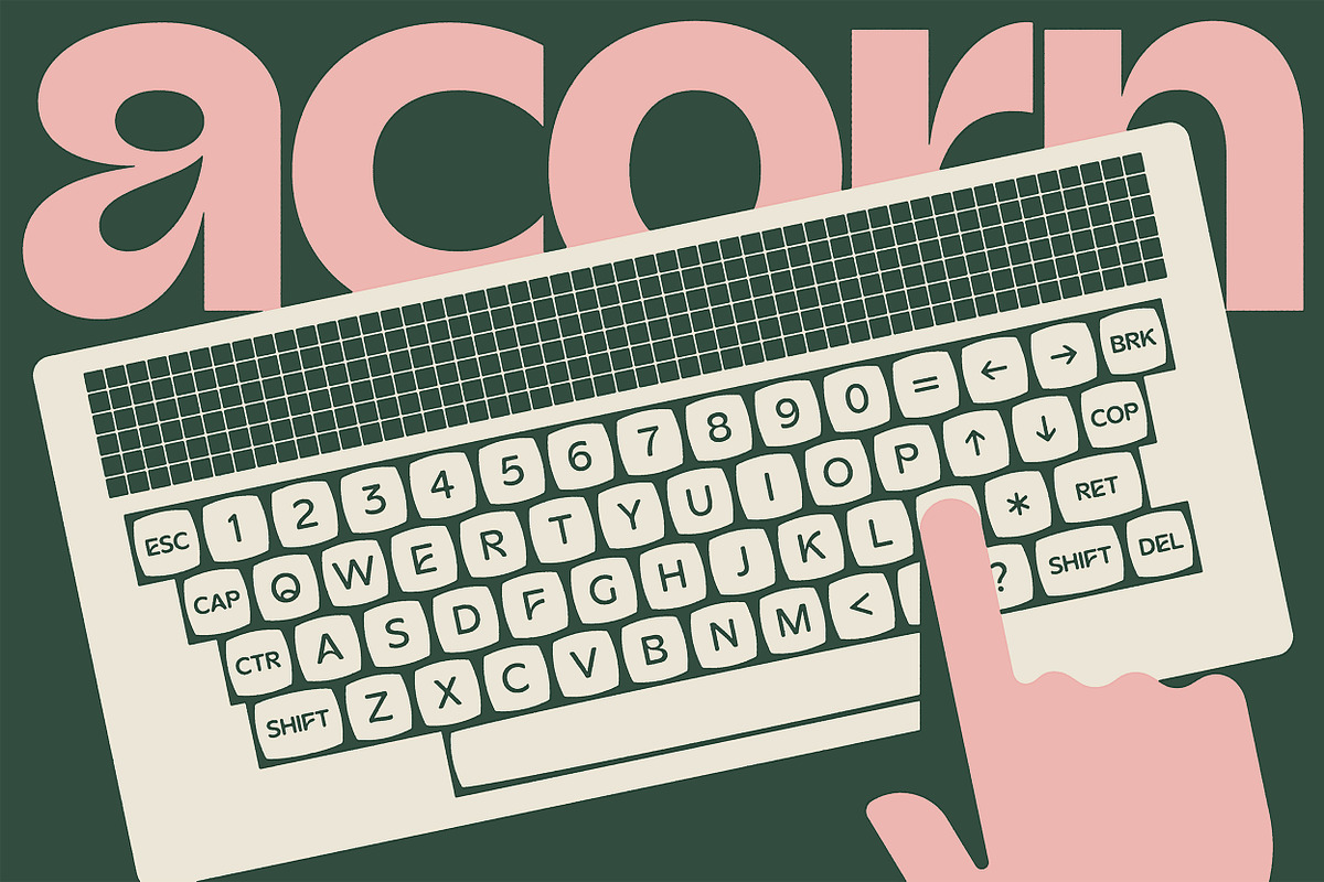 Acorn, a Font by Simon Walker