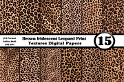 Brown Iridescent Leopard Textures, a Texture Graphic by Dizzy Art Studio