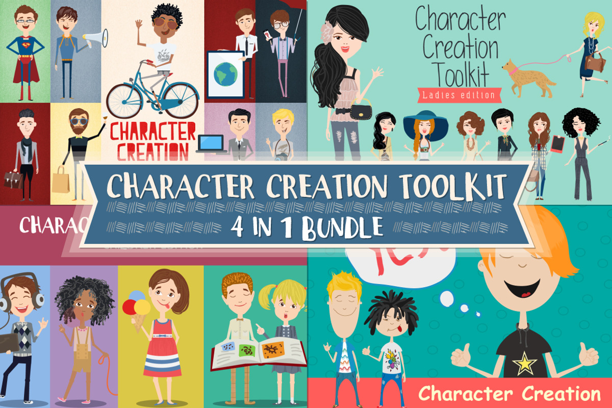 Character Creation Toolkit Bundle, a Person Illustration by Anna Ivanir