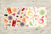 6 Seamless Alcoholic Drinks Patterns, a Pattern Graphic by Yevheniia