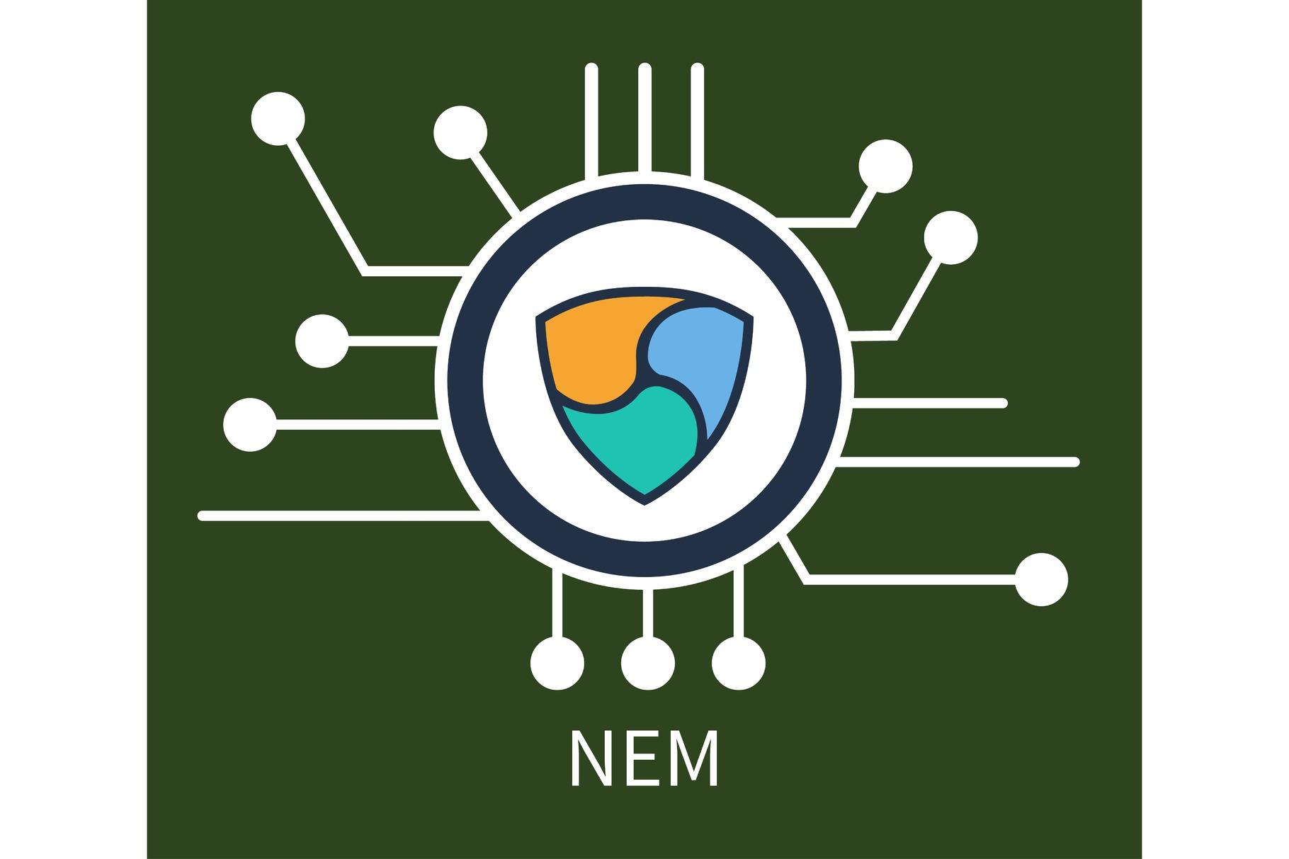 Nem Cryptocurrency Poster Vector Illustration, an Object Graphic by robuart