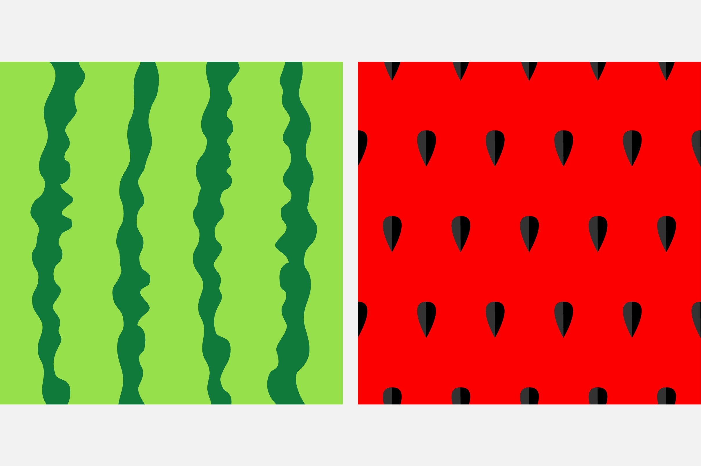 Watermelon seamless pattern set, a Decorative Illustration by Worldofvector
