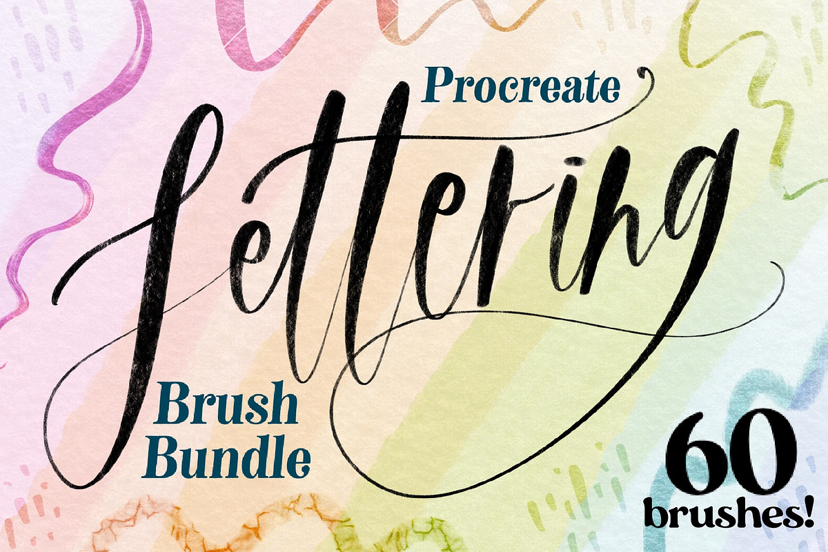 Procreate lettering brush bundle