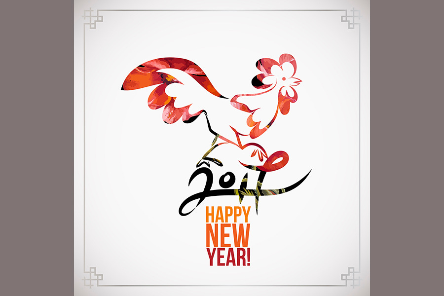 Rooster chinese new year, an Animal Illustration by Valenty