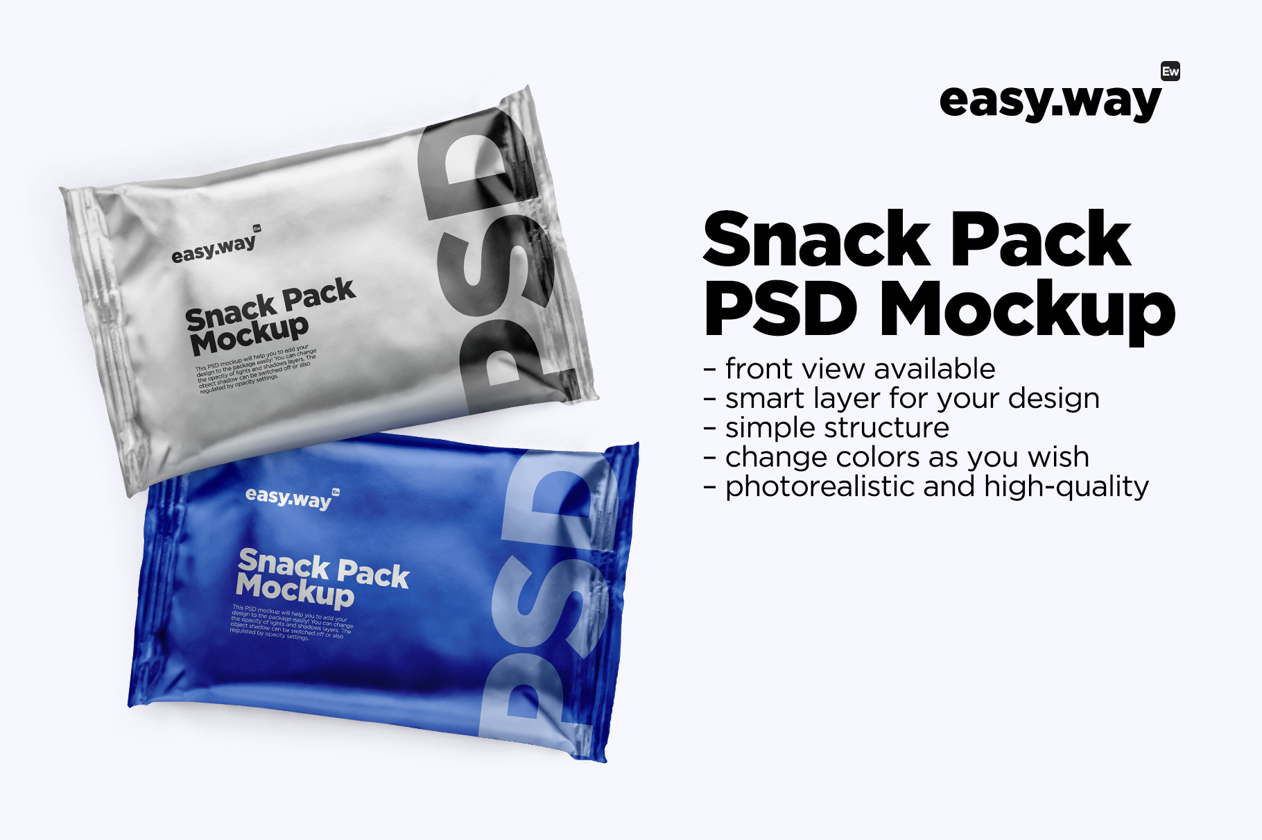 Snack Pack PSD Mockup, a Mockup by easy.way