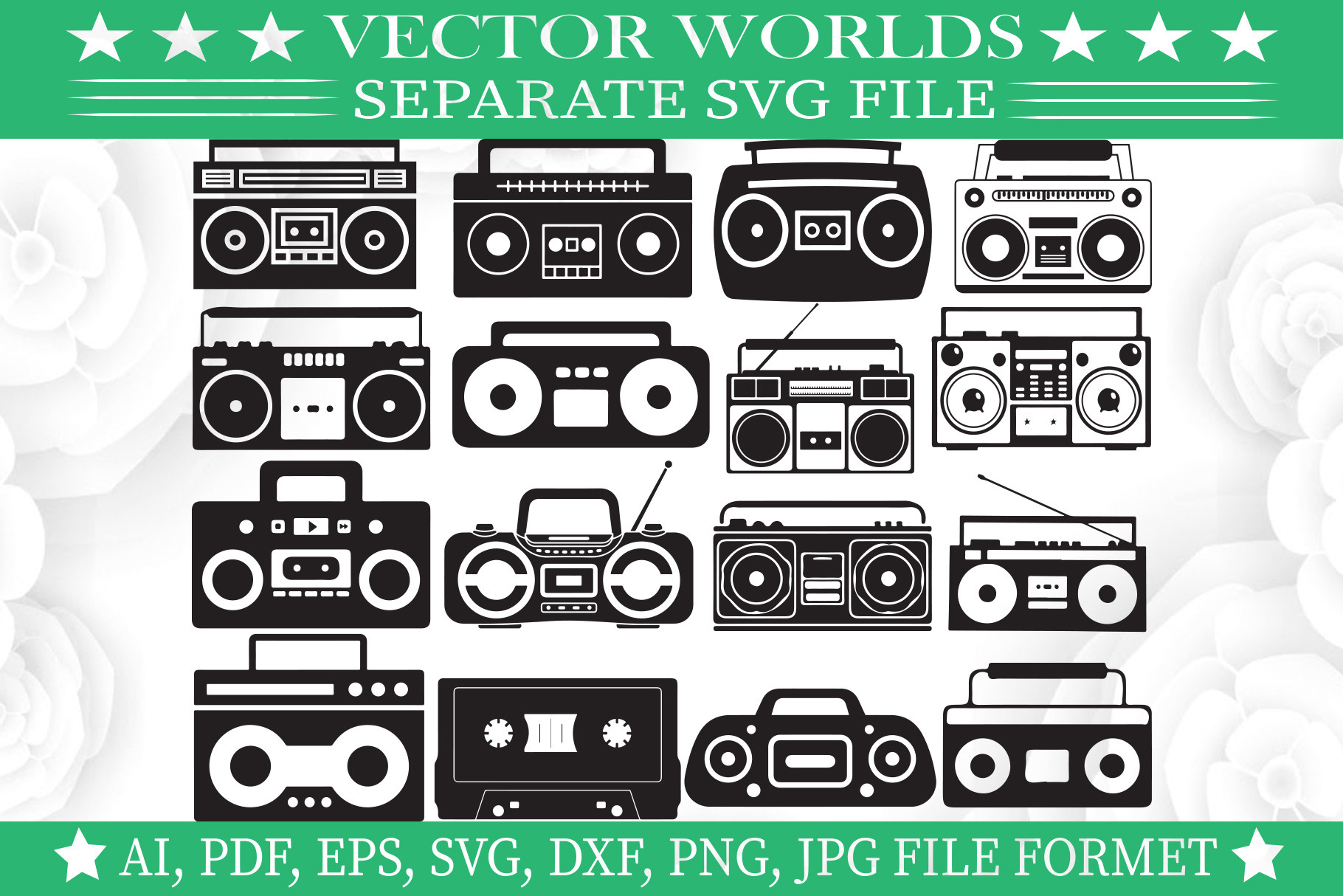 Boombox Svg, Boom, Box Svg, an Object Graphic by VectorWorlds