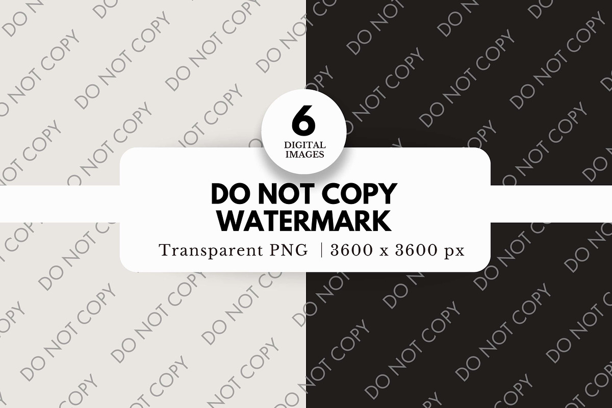 6 Do Not Copy Watermark Overlays, a Pattern Graphic by NorthWindPixels