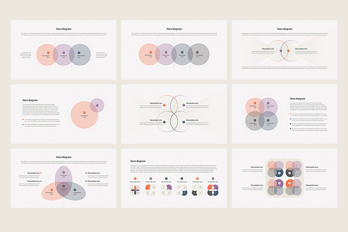 Venn diagram Keynote 40 templates