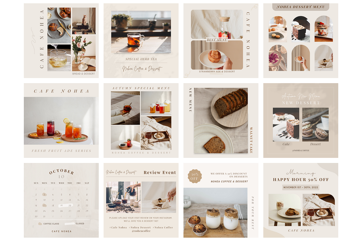Cafe Barista Bakery Instagram Template