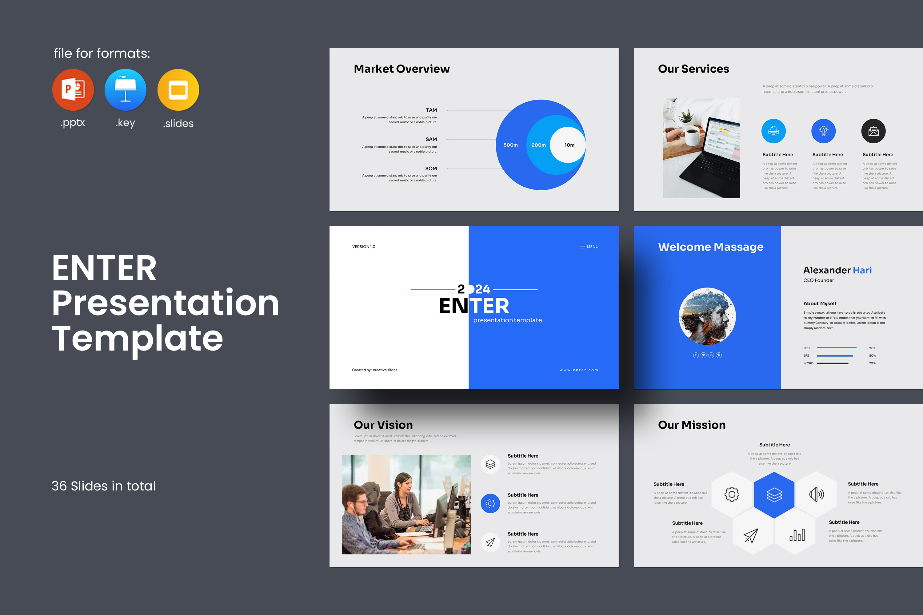 Enter Presentation Template, a Presentation Template by CreativeSlides