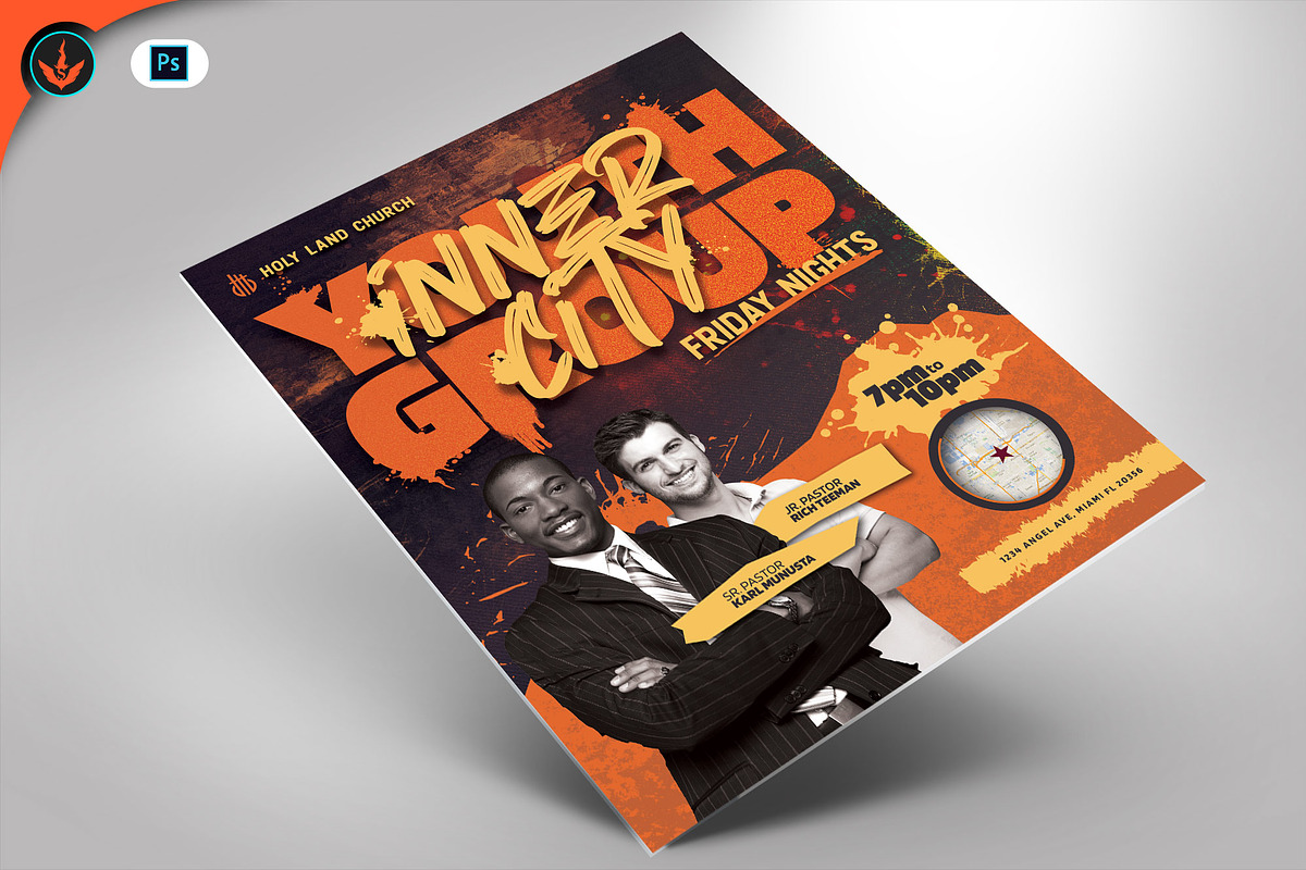 Inner City Youth Group Flyer, a Flyer Template by SeraphimChris