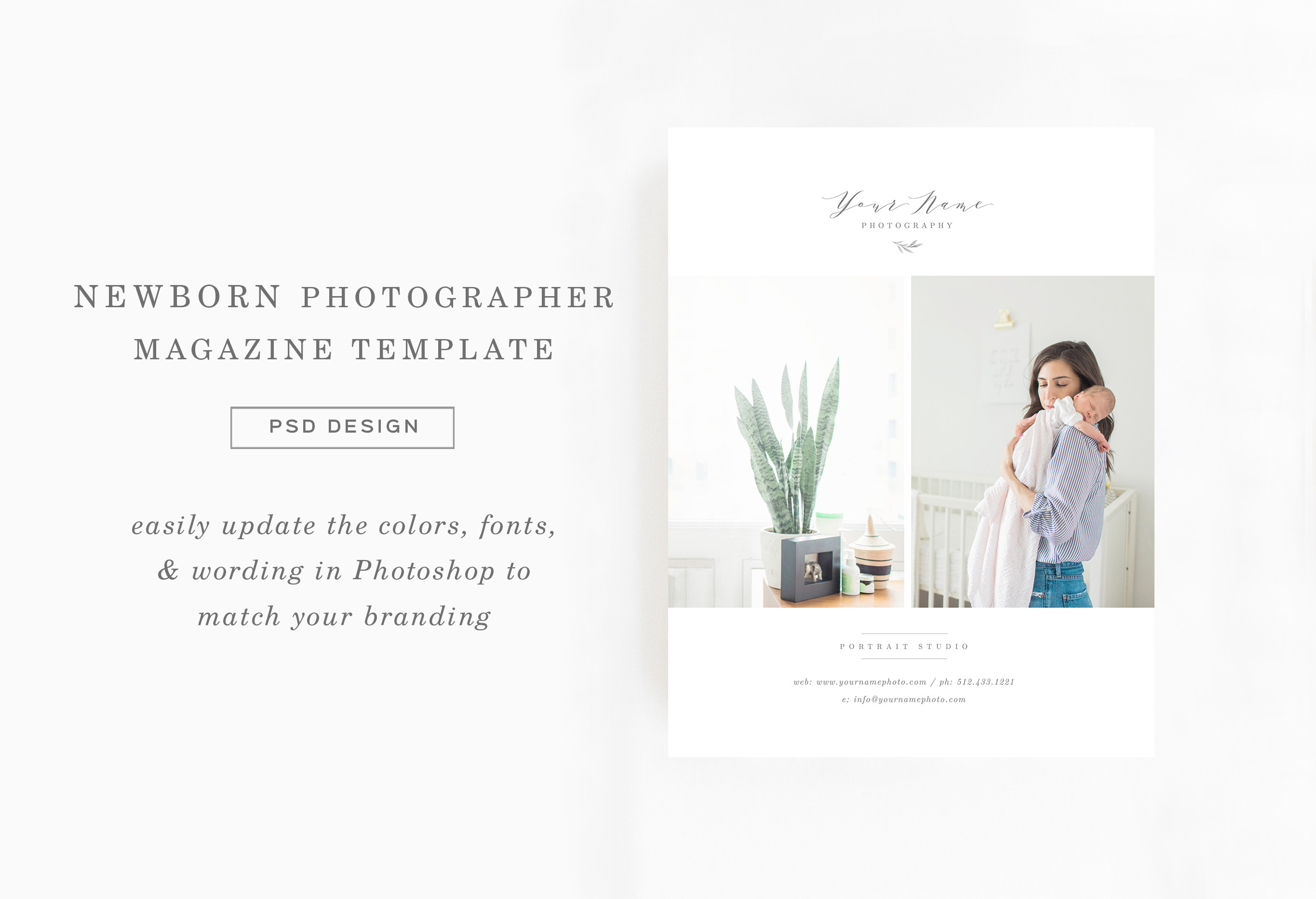 Newborn Magazine Template Design, a Magazine Template by roselindoco