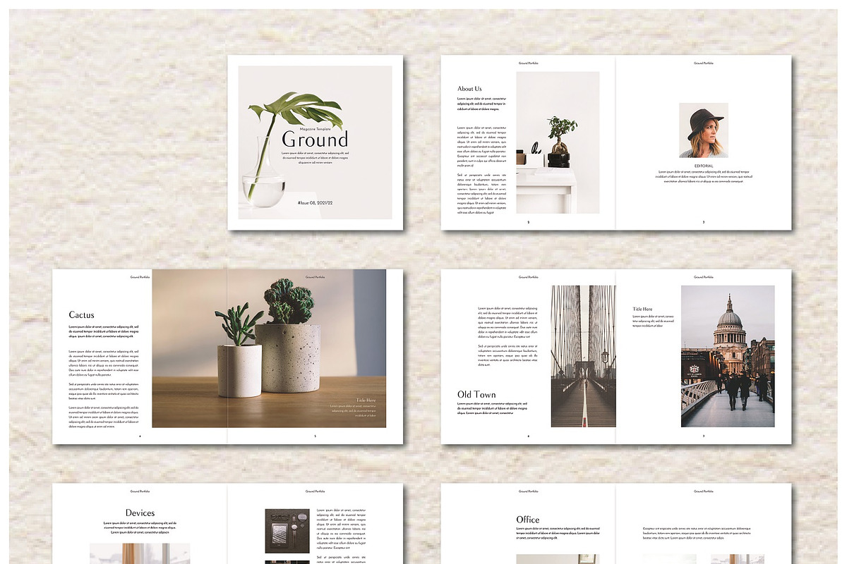 Square Magazine Template, a Magazine Template by MA-KING_ART