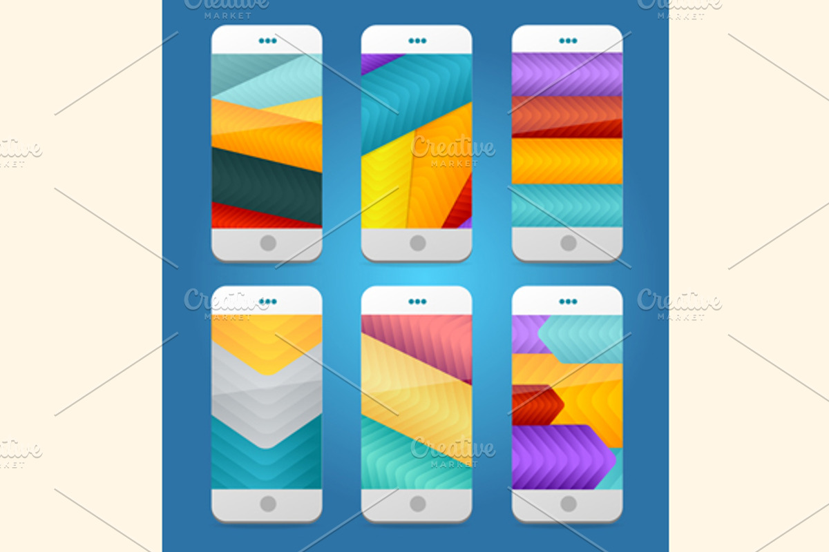 Vector Mobile Phones Backgrounds., an Object Graphic by Vector and ...