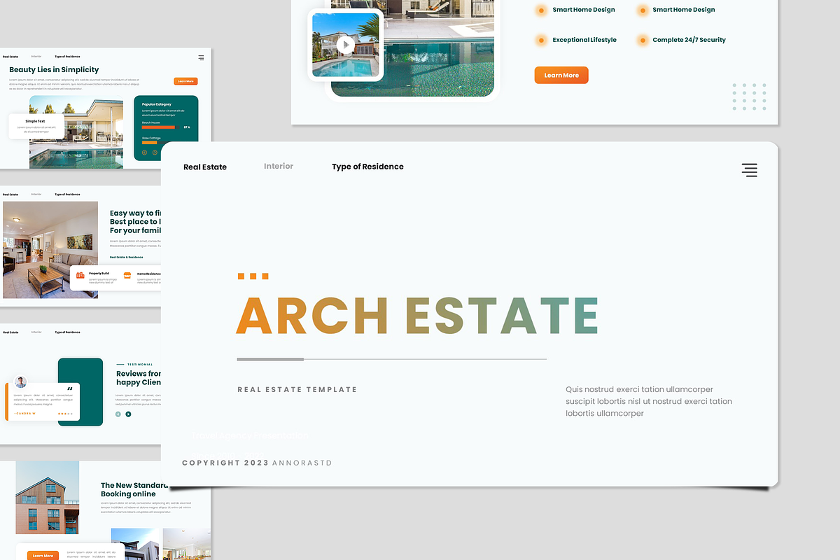 Arch Estate - Powerpoint Template, a Presentation Template by Annora Studio