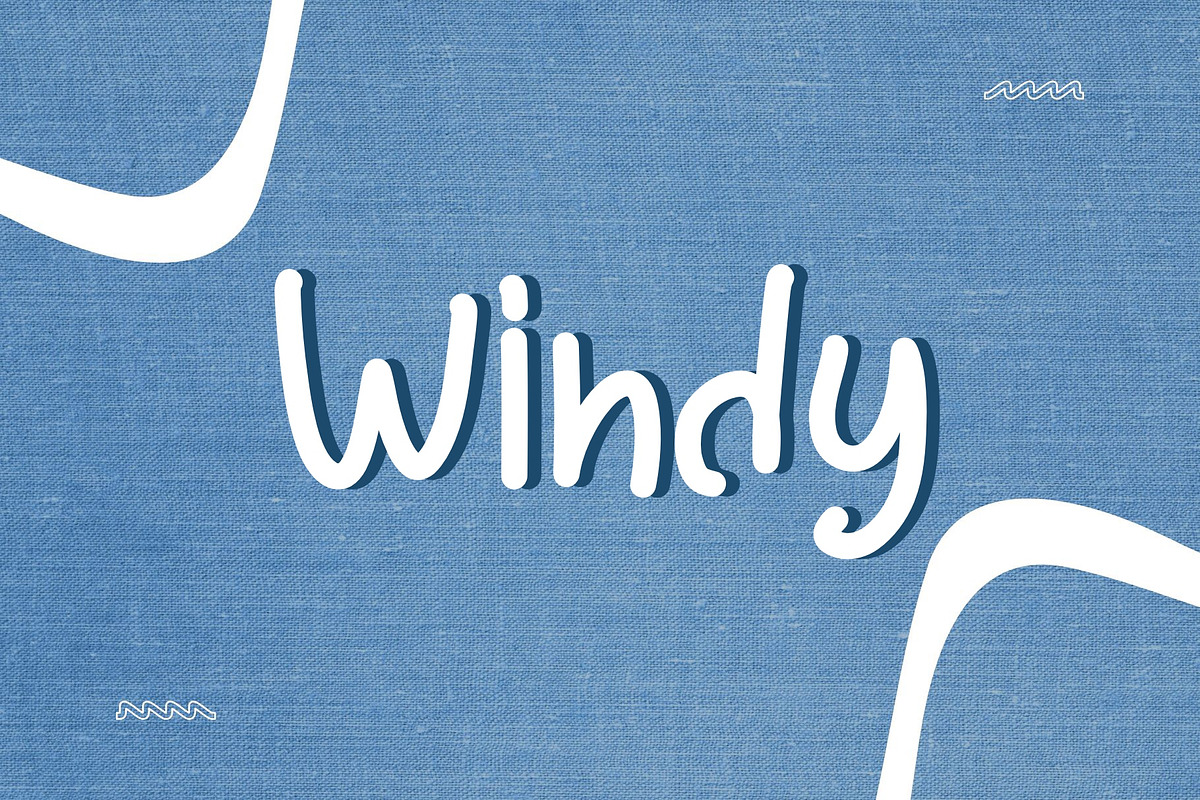 Windy Font, a Handwritten Font by MyFontsShop