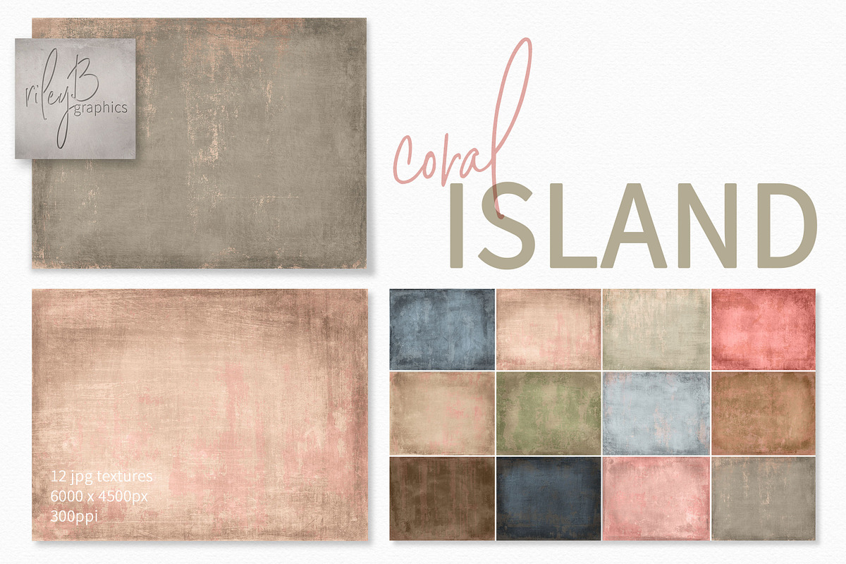 Coral Island Textures, a Texture Graphic by rileyBgraphics