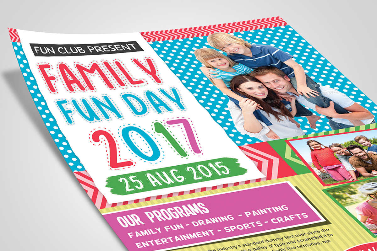 Family Fun Day Flyer, a Flyer Template by Creative designer