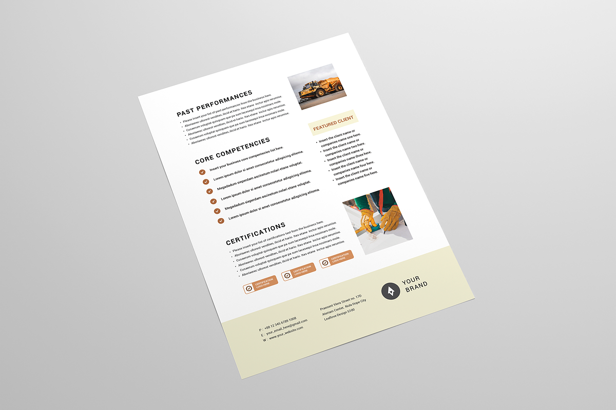 Company Capability Statement, a Flyer Template by Leaflove