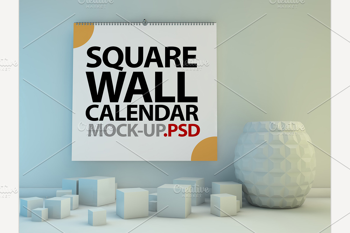 Calendar mockup, a Books & Magazine Mockup by 3D Graphics Shop