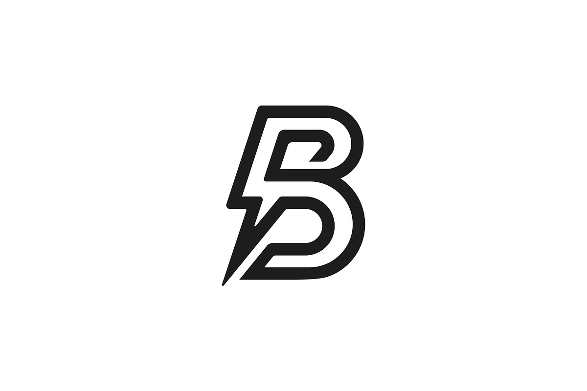 Letter B power bolt logo sign., a Branding & Logo Template by craftlove