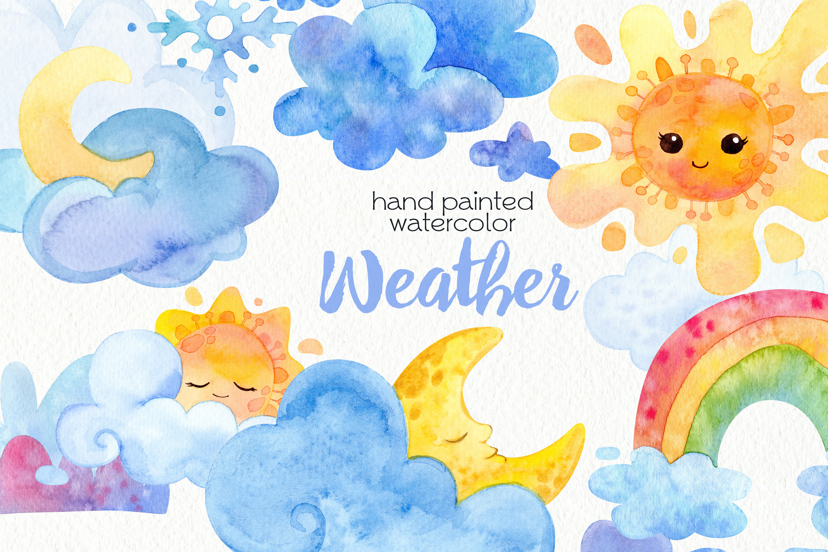 Watercolor Weather, an Illustration by OllyKo Art