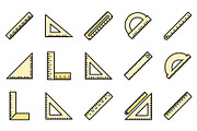 Ruler icons set vector flat | Education Illustrations ~ Creative Market