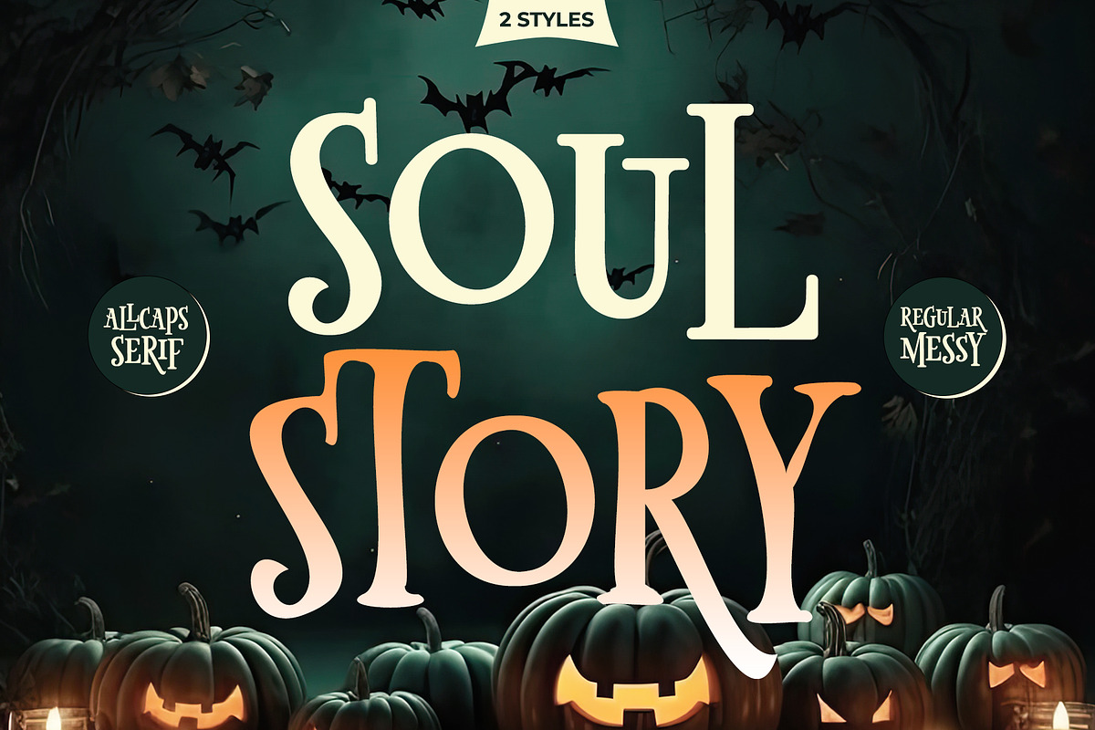 Soul Story - All Caps Serif Font