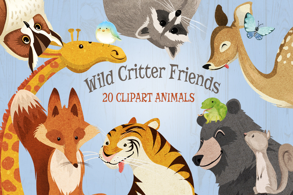 Wild Animals Critter Friends Clipart, an Animal Illustration by Dapper ...