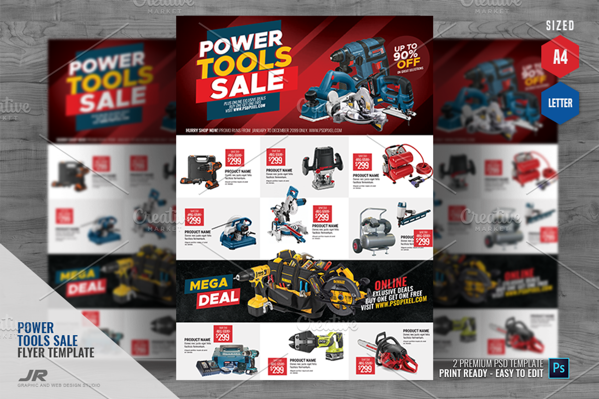 Power Tools Promotional Flyer, a Flyer Template by PSDPixel