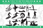 Paddle Board Svg, Paddle, Board Svg, an Object Graphic by VectorWorlds