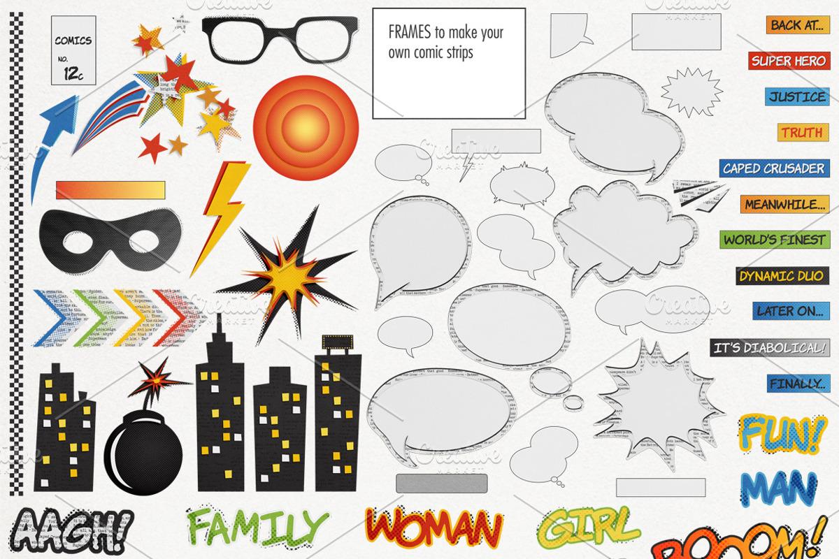 Comic Book Graphics, an Object Graphic by WhiteSpace Design Studio ...