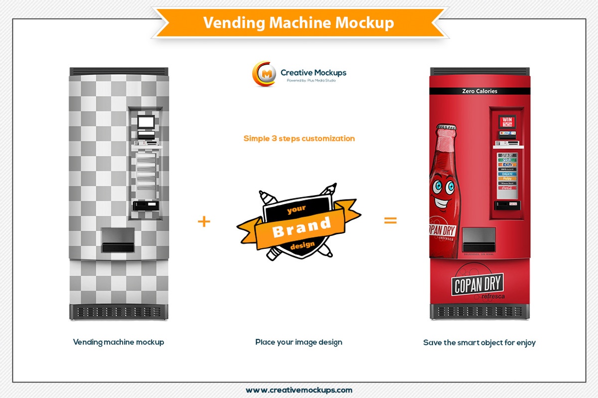 Vending Machine Mock-Ups, a Merchandise Mockup by Plus Media