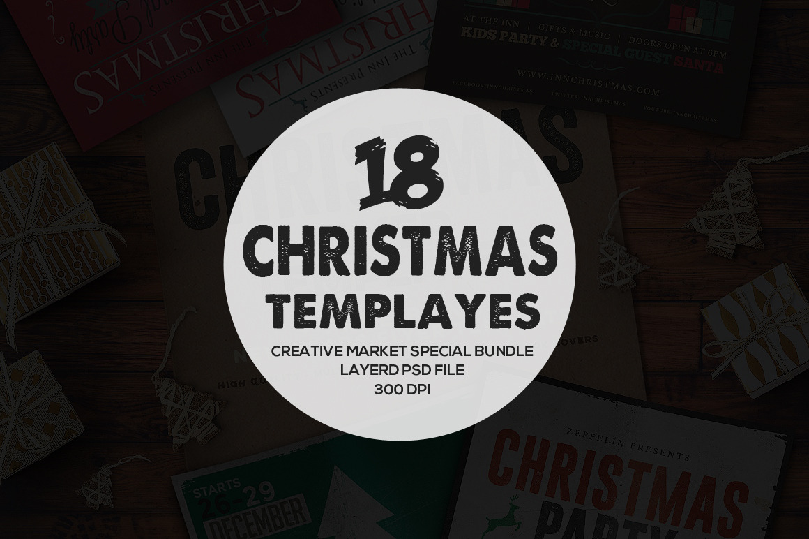 18 Chruch & Christmas Flyers Bundle, a Flyer Template by graphicforest