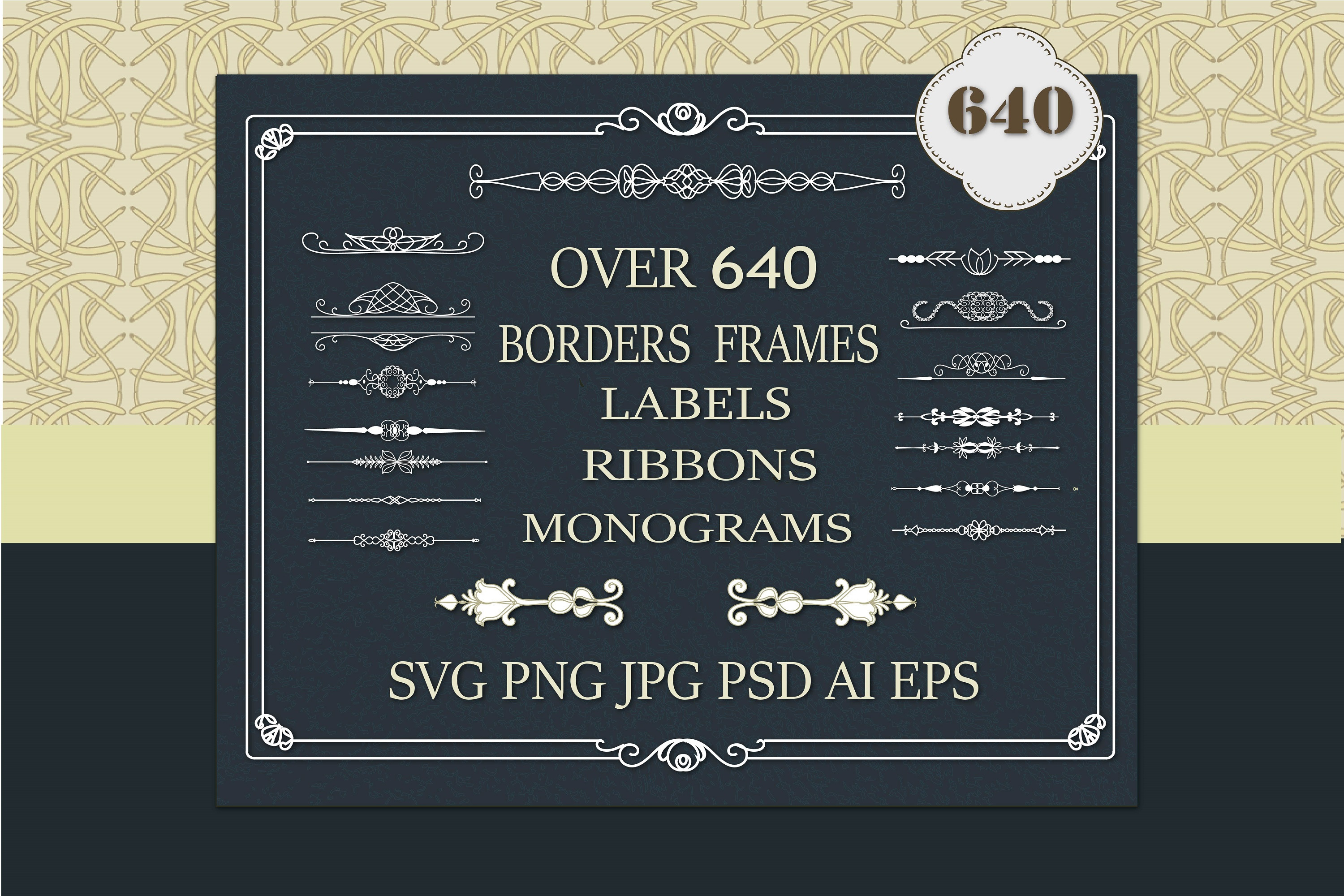 Vintage Ribbons, Borders, Frames. | Creative Market