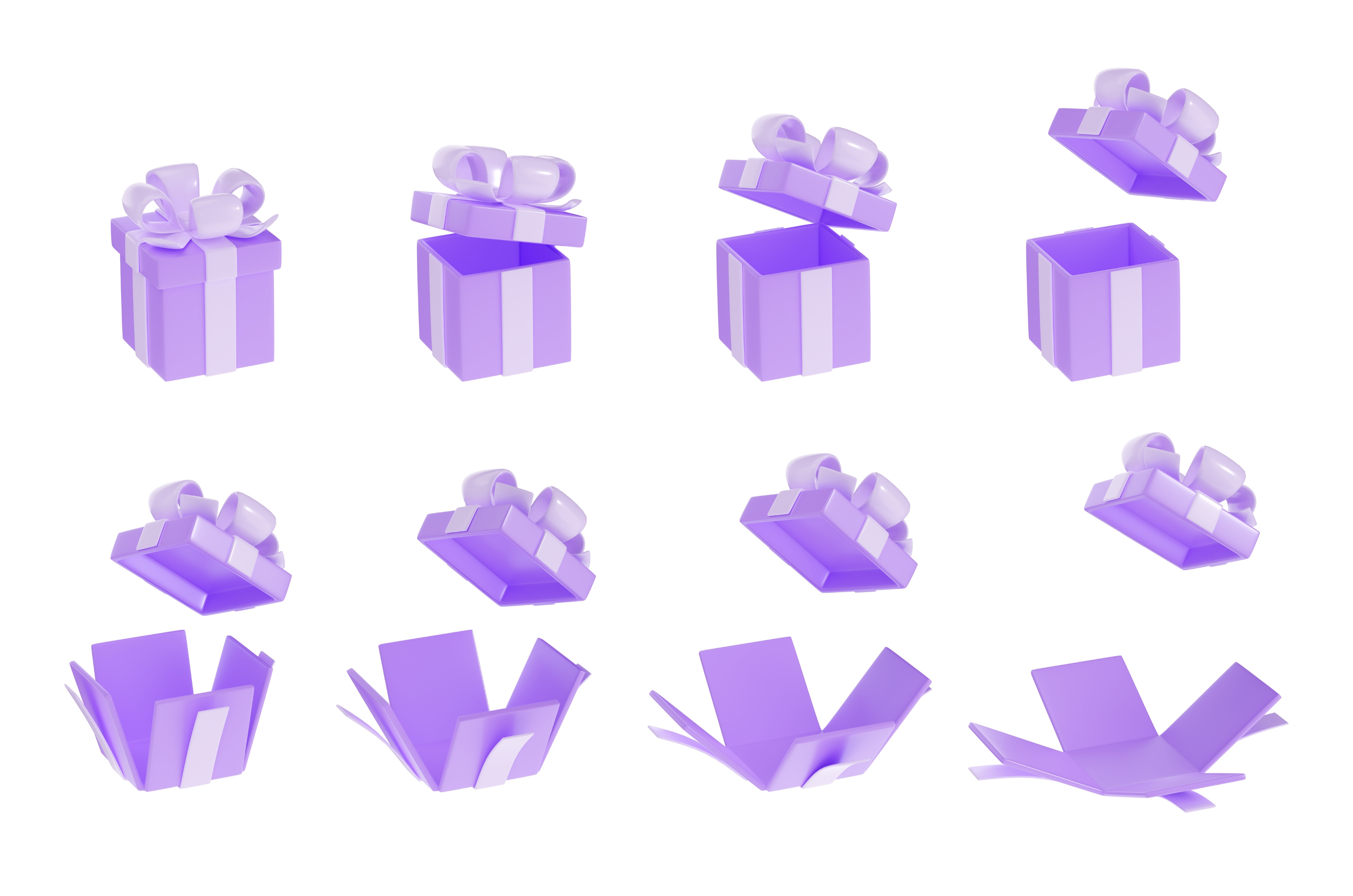3d render gift boxes opening | 3D Objects ~ Creative Market