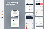 DeFi Trading Mobile App UI Kit, an UI Kit Template by uicube