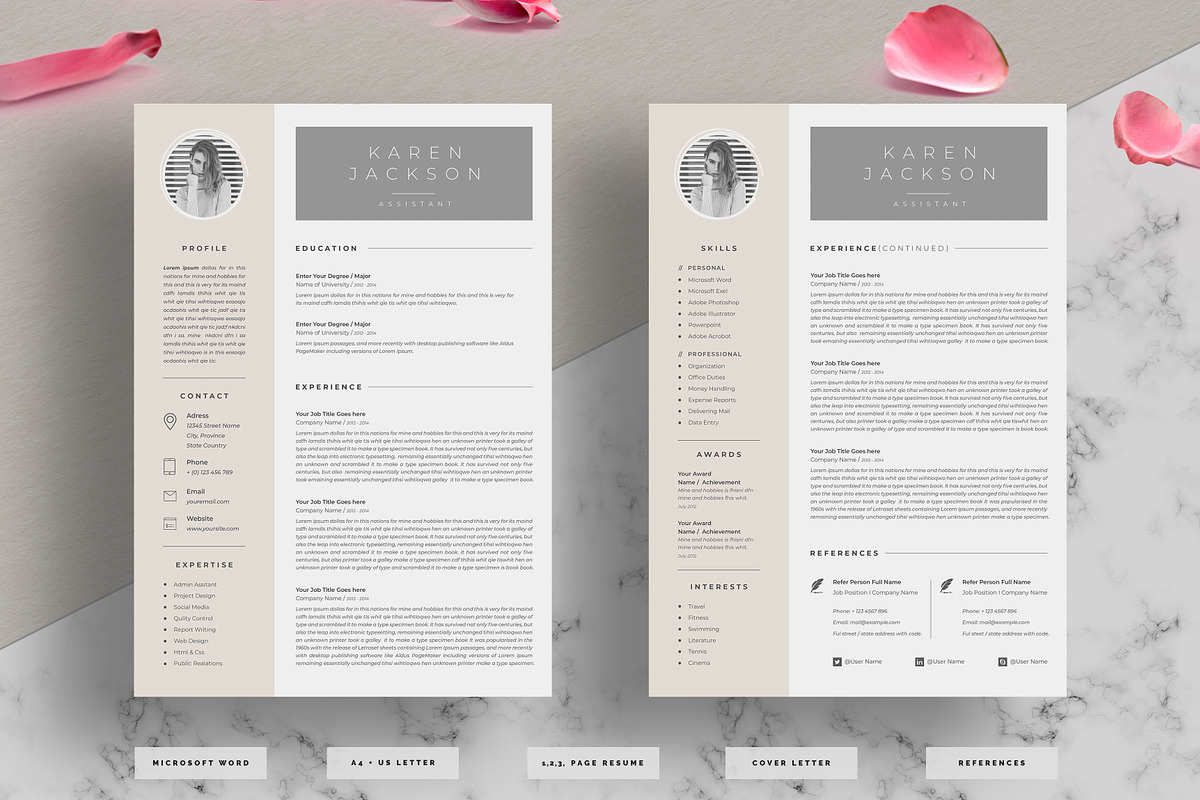 Resume Template 5 Page | CV Template, a Resume Template by UX-group
