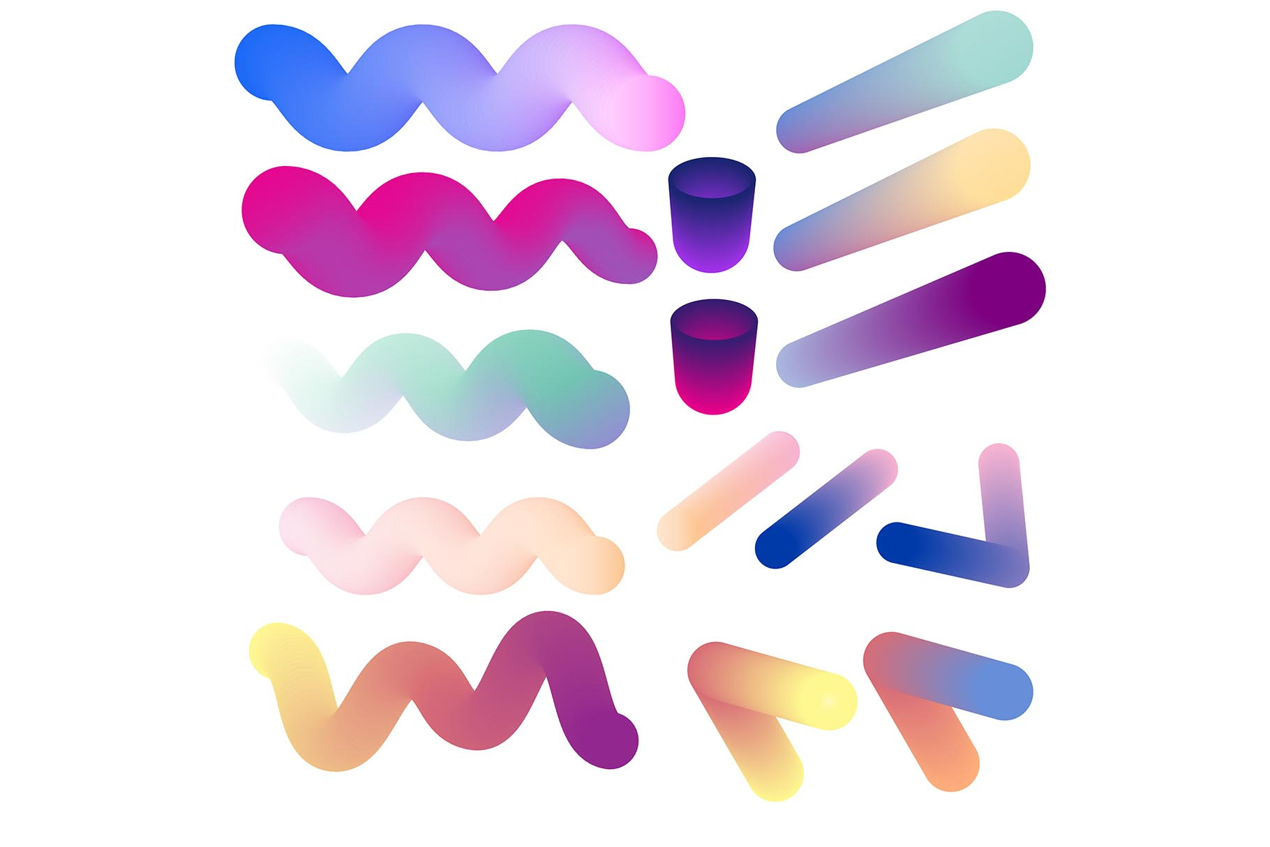 Gradient shapes. Vector, a Background Graphic by Bunny's Little Shop